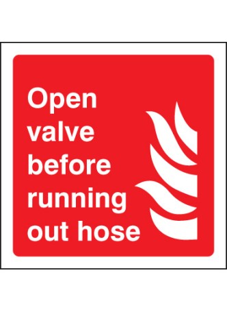 Open Valve Before Running Out Hose