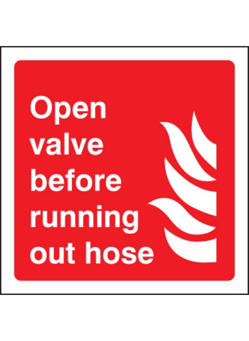 Open Valve Before Running Out Hose