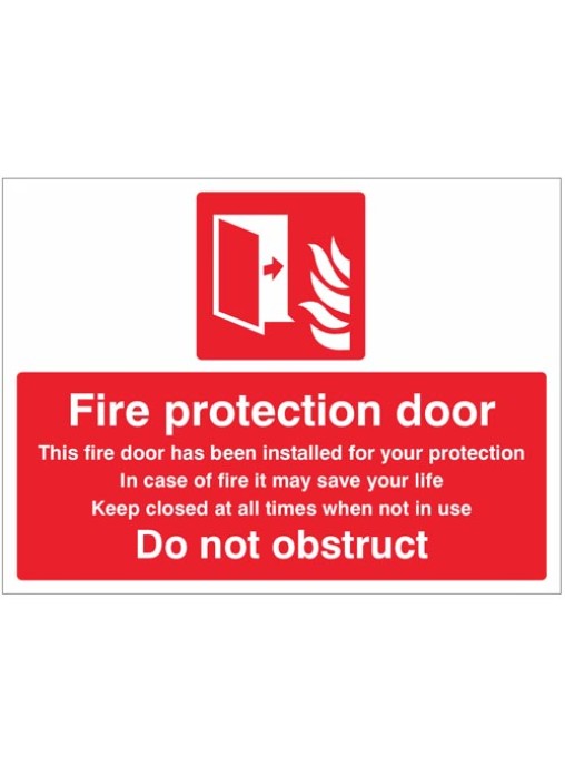 Fire Protection Door Do Not Obstruct