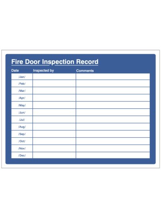 Fire Door Inspection Record