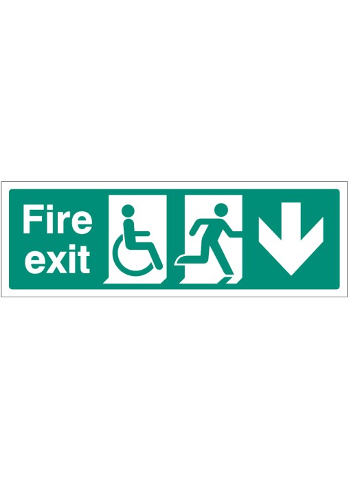 Disabled Fire Exit - Arrow Down