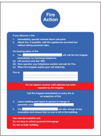 Fire Action (Dialled Manually)