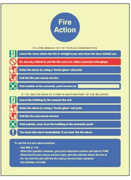 Action Notice for Housing with Communal Alarm