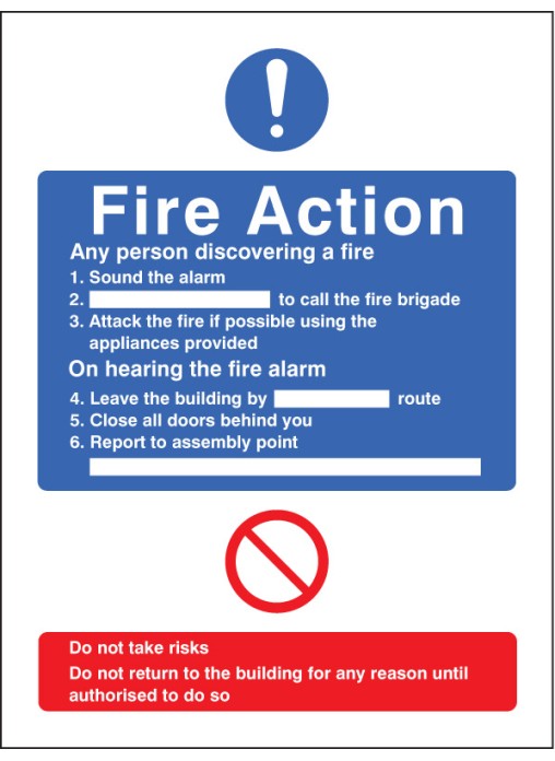 General Fire Action (No Lift in Building)