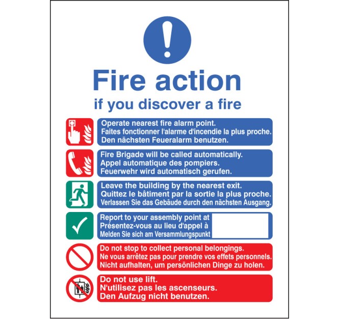 Fire Multi-Lingual Signs