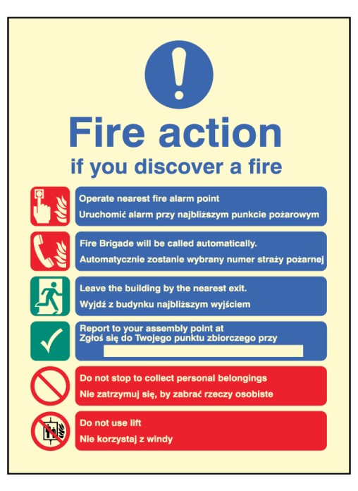 Fire Action Auto Dial with Lift (English / Polish)
