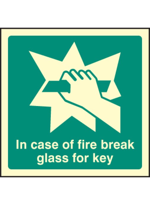 In Event of Fire Break Glass for Key