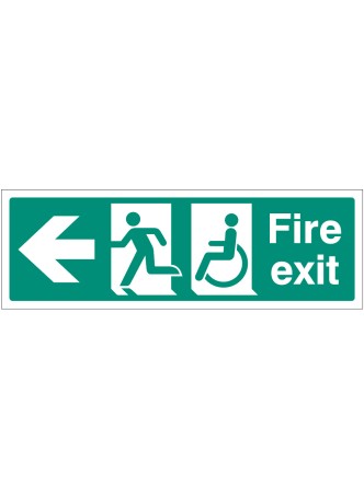 Disabled Fire Exit - Arrow Left