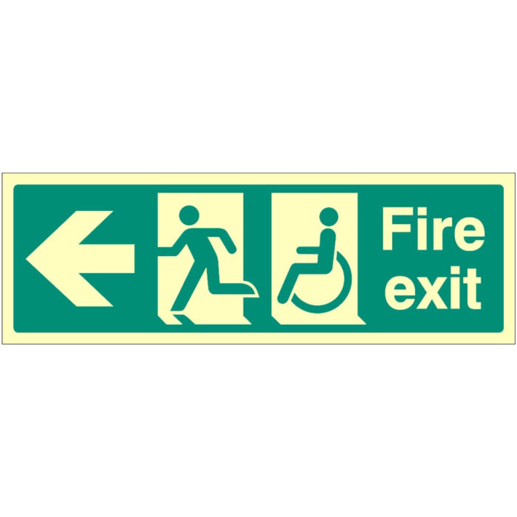 Disabled Fire Exit - Arrow Left