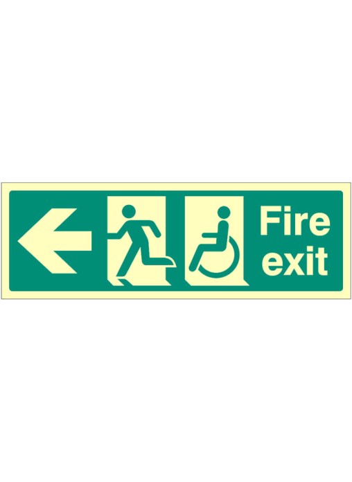 Disabled Fire Exit - Arrow Left