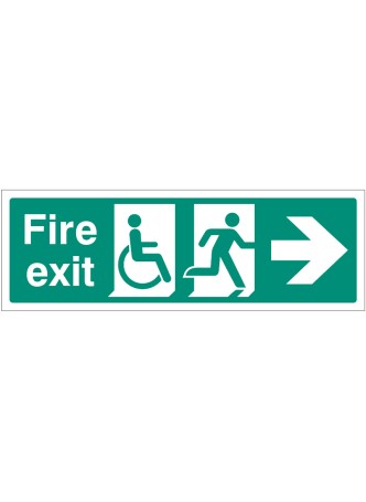 Disabled Fire Exit - Arrow Right