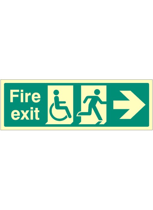 Disabled Fire Exit - Arrow Right