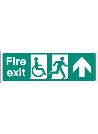 Disabled Fire Exit - Arrow Up / Straight On