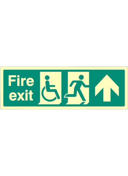 Disabled Fire Exit - Arrow Up / Straight On