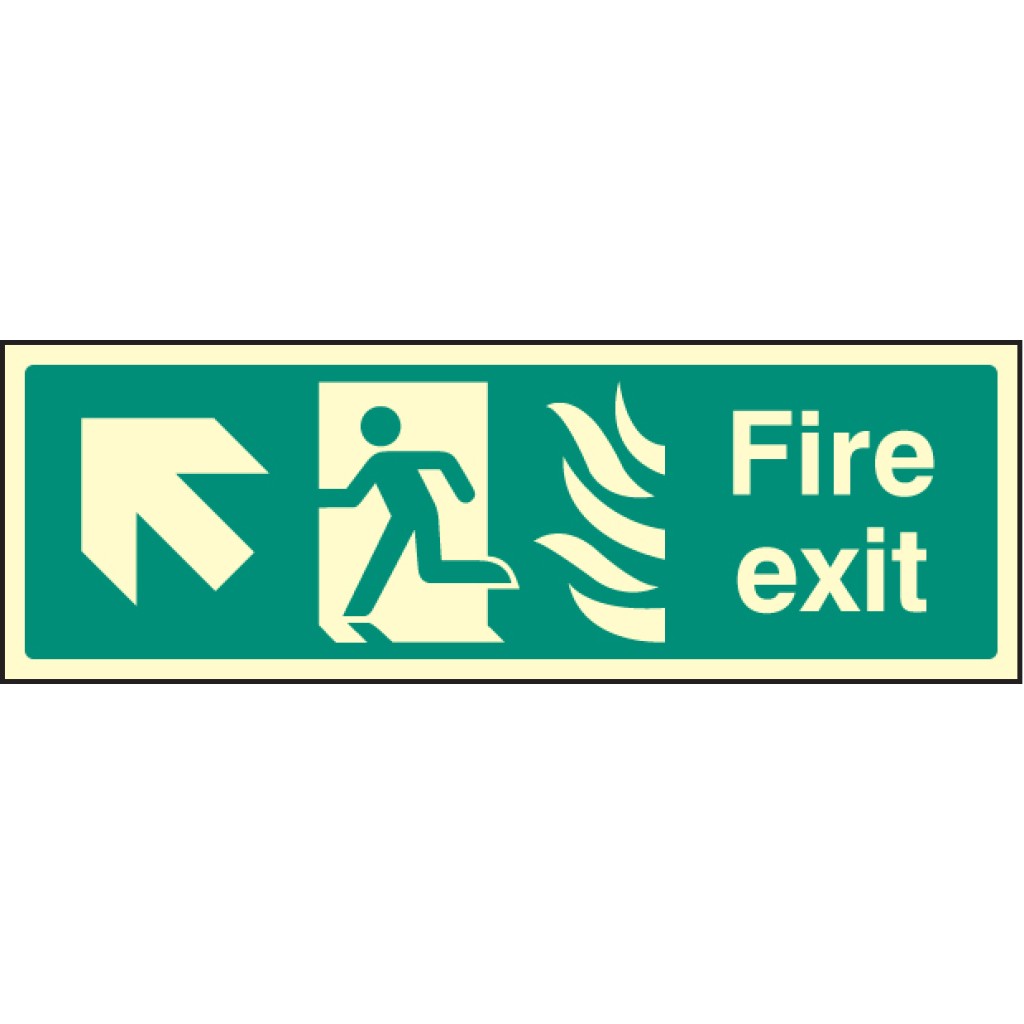 HTM Fire Exit - Arrow Up Left