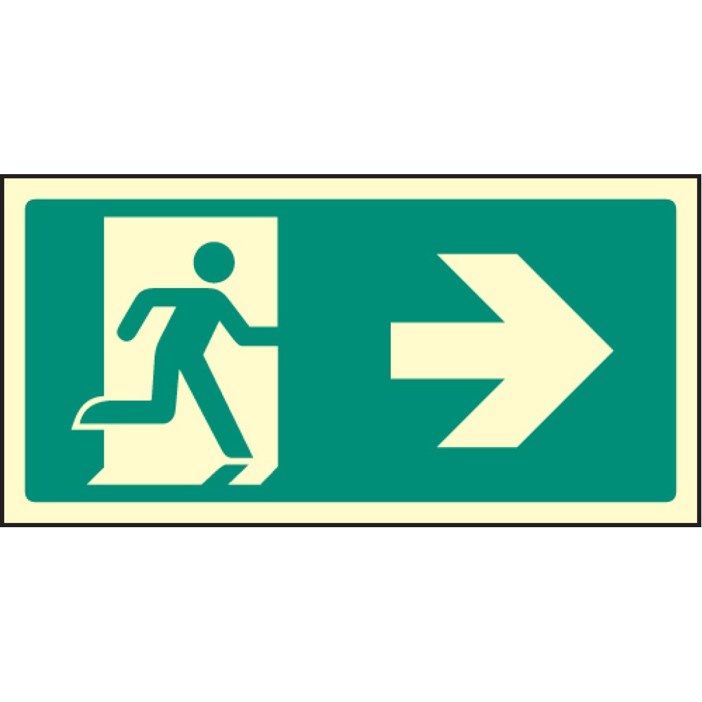 Intermediate Fire Exit Marker - Arrow Right