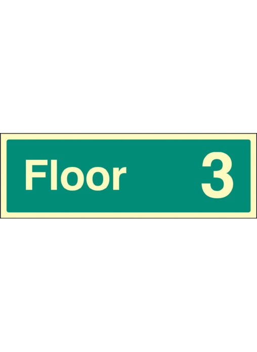 "Floor 3" - Floor Level Dwelling ID Signs