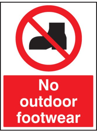 No Outdoor Footwear
