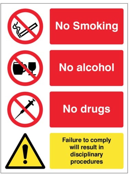 No Alcohol And Smoking Sign