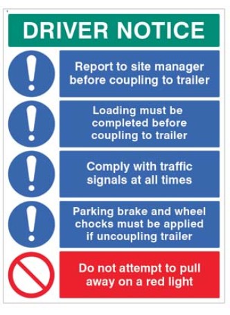 Driver Notice Coupling to Trailer