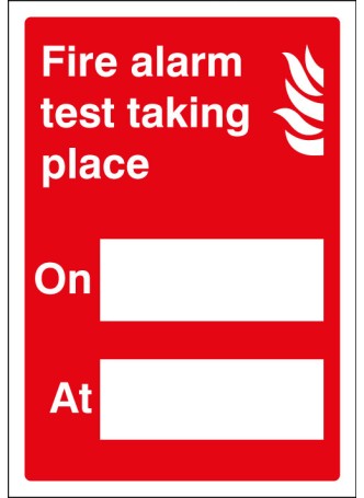 Fire Alarm Test - Adapt-a-Sign