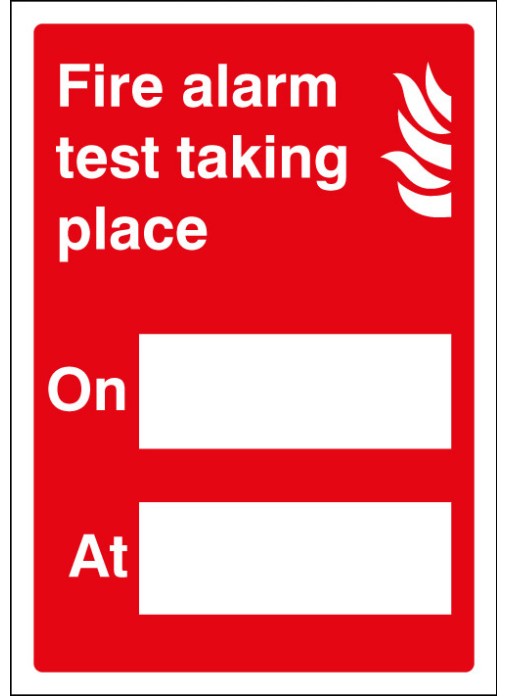 Fire Alarm Test Adapt A Sign