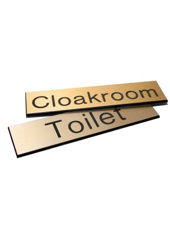 Brass Effect Engraved Sign with Adhesive Back