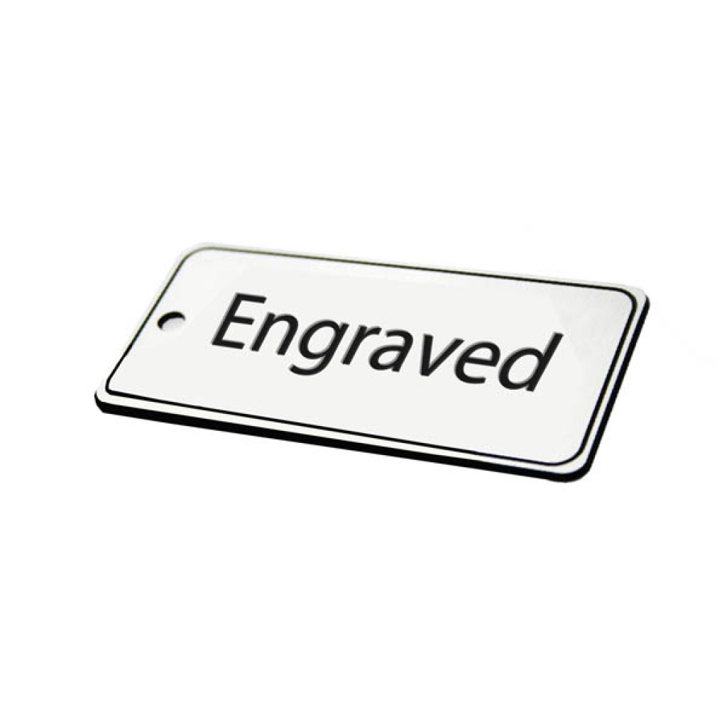 White Key Fob - Rectangle