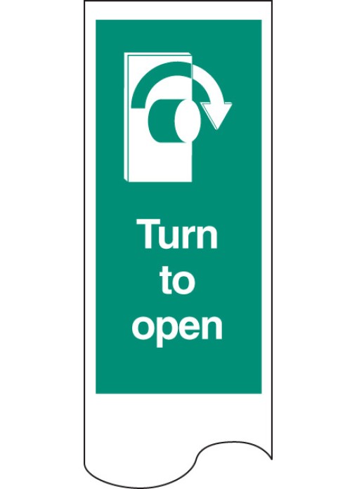 Door Plate - Turn to Open Right