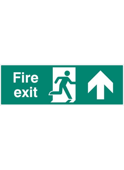 Double Sided Large Fire Exit - Up / Straight On
