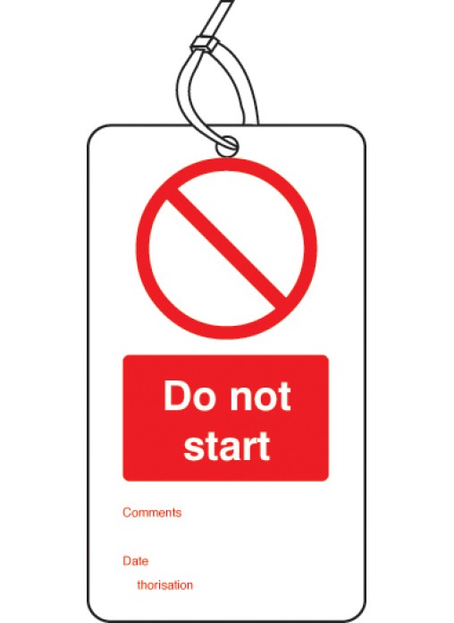 10 x Do Not Start - Double Sided Tags