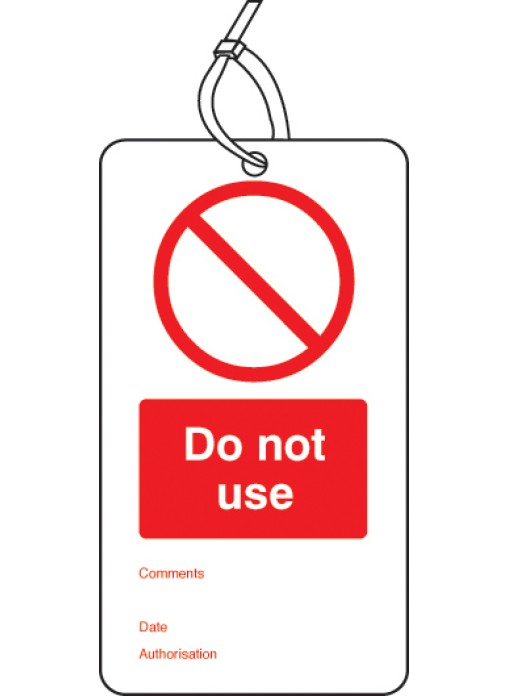 10 x Do Not Use - Double Sided Tags