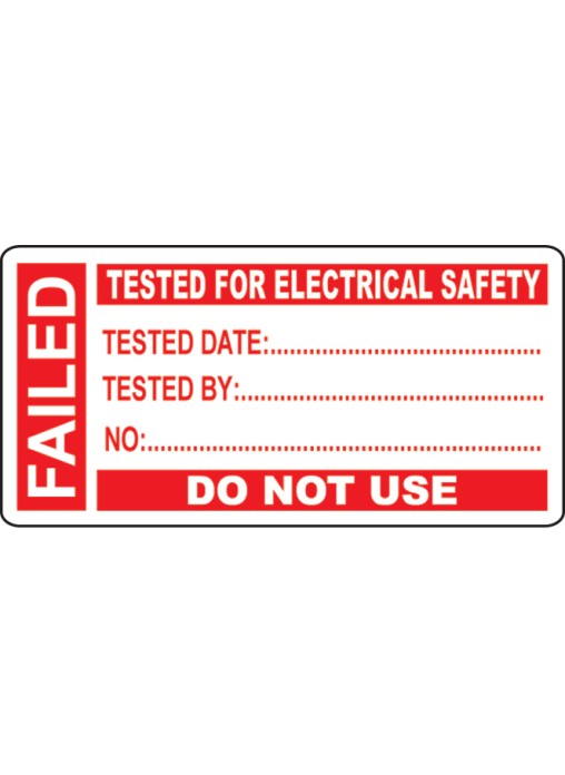 250 x PAT Test Write On Labels - Failed - 50 x 25mm