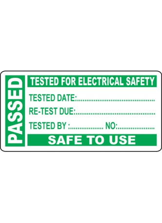 250 x PAT Test Write On Labels - Passed - 50 x 25mm
