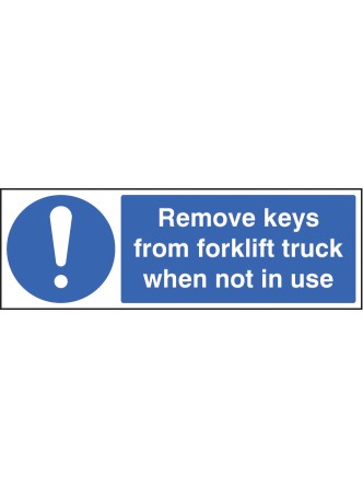 Remove Keys from Forklift Truck When Not in Use