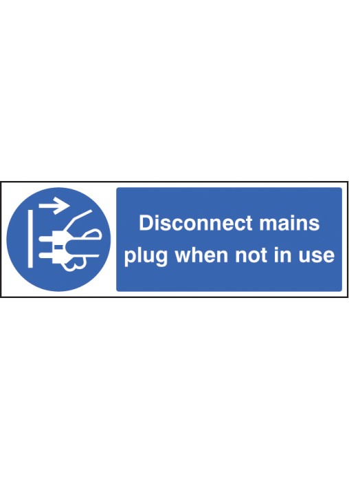 Disconnect Mains Plug When Not in Use