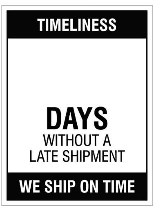 Large Wipe Clean Board "Timeliness (Write Number) Days without a Late ...