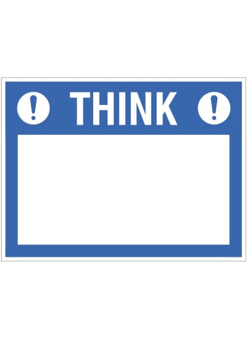 Small Wipe Clean Board "Think (Write your Message)"