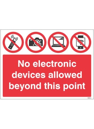 No Electronic Devices Allowed Beyond this Point