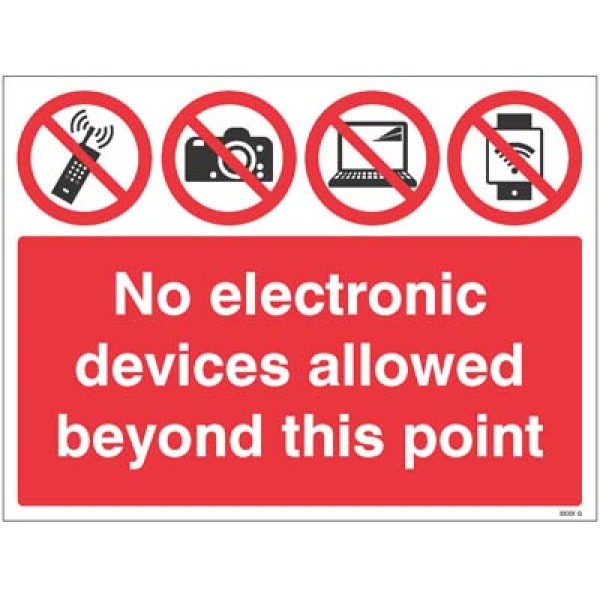 No Electronic Devices Allowed Beyond this Point