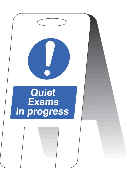 Quiet Please Exam In Progress Sign
