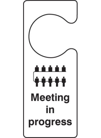 Meeting in Progress - Door Hanger