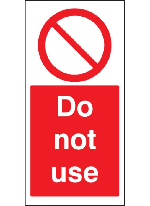 Do Not Use - Cover-Up Sign