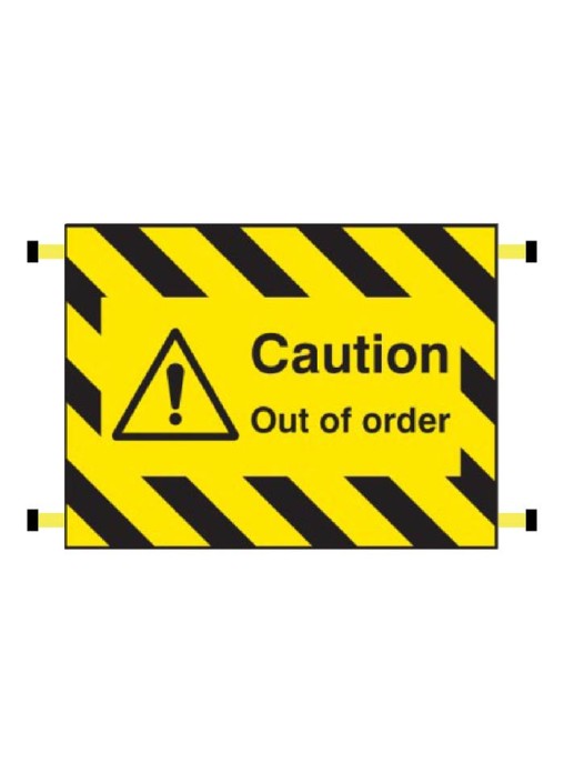 Door Screen Sign - Caution - Out of Order