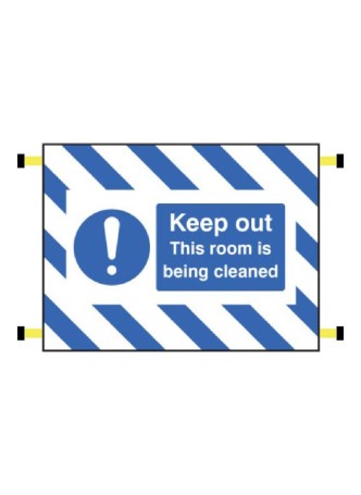 Door Screen Sign - Keep Out - This Room Is Being Cleaned