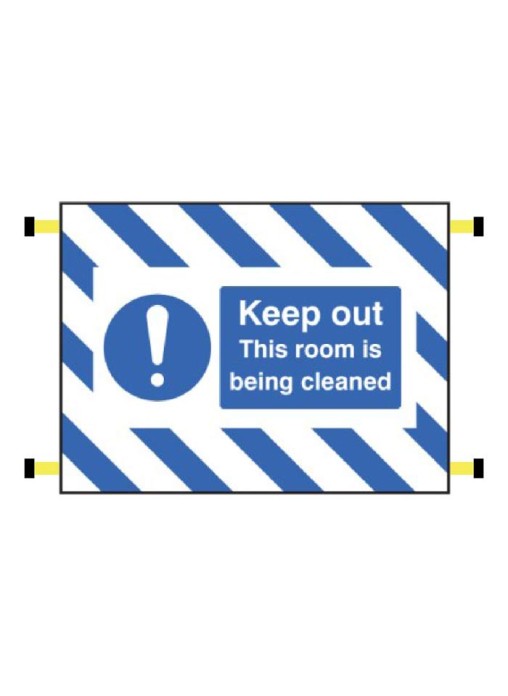 Door Screen Sign - Keep Out - This Room Is Being Cleaned