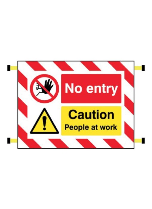 Door Screen Sign - No Entry - Caution - People at Work