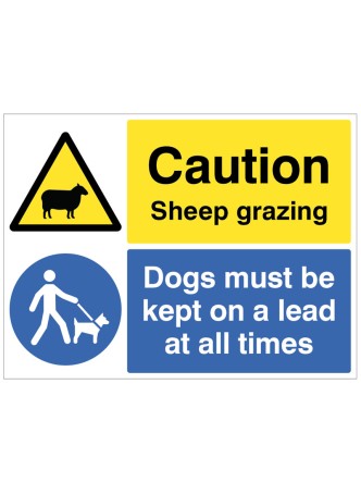 Warning - Sheep Grazing - Dogs must be Kept on a Lead