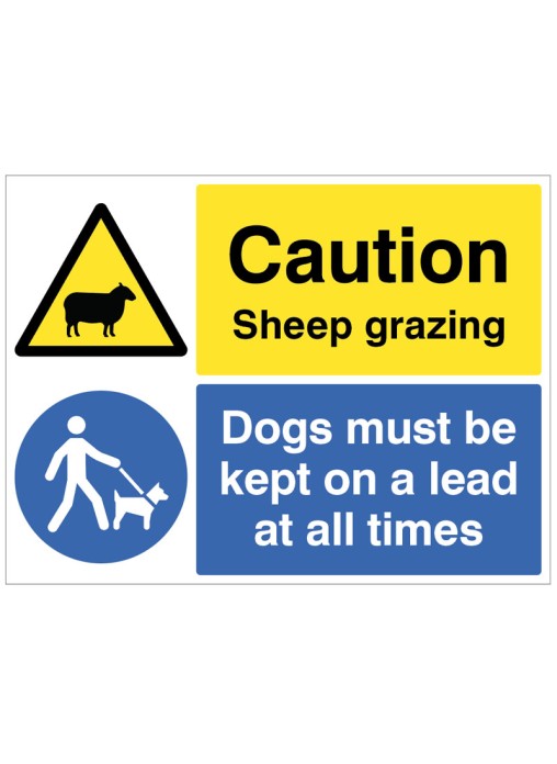 Warning - Sheep Grazing - Dogs must be Kept on a Lead