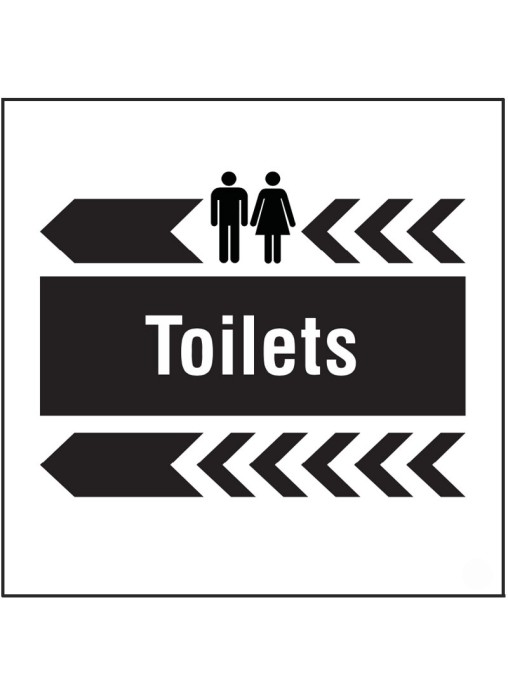 Toilets - Arrow Left - Site Saver Sign